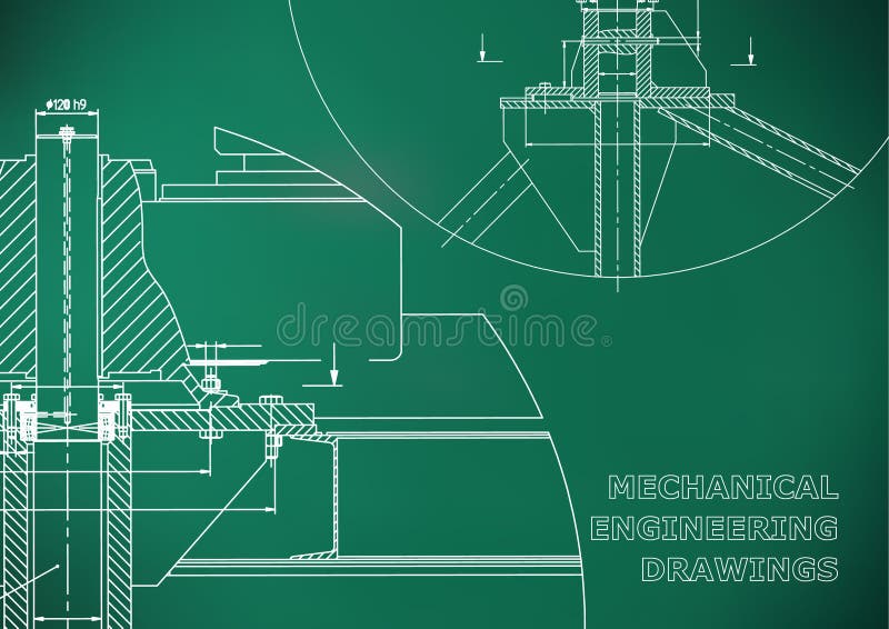 Engineering Backgrounds. Mechanical Engineering Drawing Stock ...