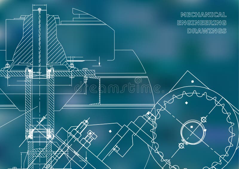Engineering Backgrounds. Mechanical Engineering Drawings. Cover Stock ...