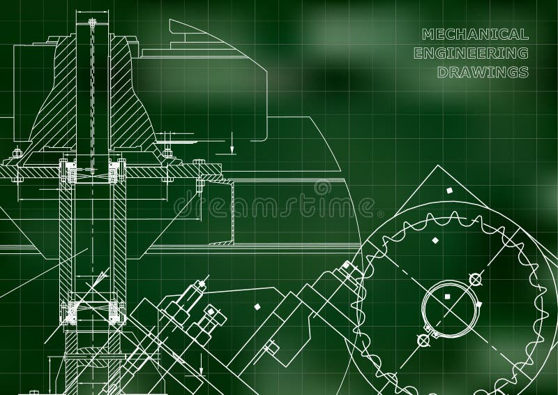 Engineering Backgrounds. Mechanical Engineering Drawings. Cover Stock ...