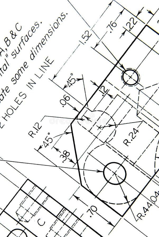 Technical Drawing Background .Mechanical Engineering Drawing Stock ...