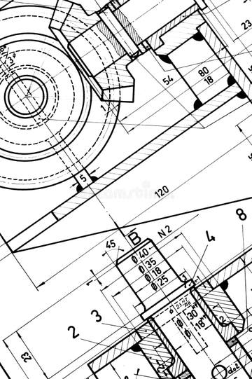 Engineering blueprint stock photo. Image of draft, exact - 6243062
