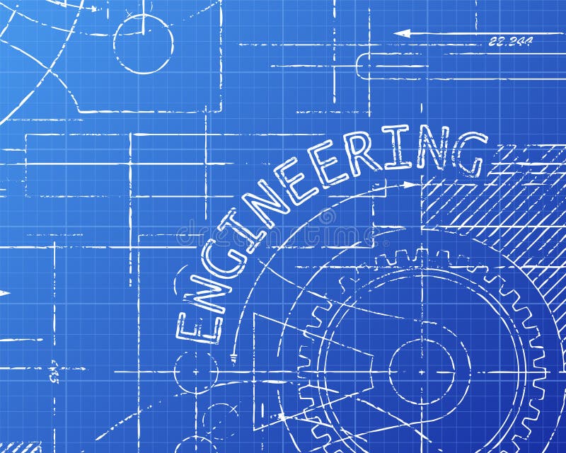 Engineering Blueprint Machine Stock Vector - Illustration of mechanical ... Engineering Blueprint Machine Stock Vector - Illustration of mechanical ...