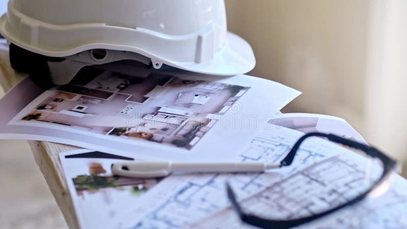 Engineering, Man and Blueprint Paper for City Planning, Buildings ...