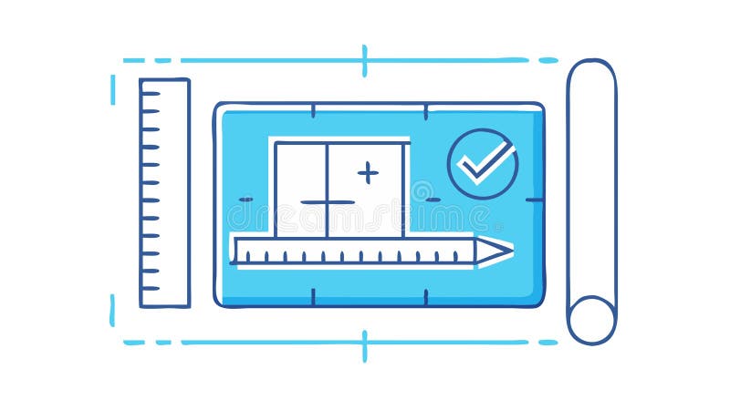 Engineering Blueprint Plan Icon, for Design and Architecture, Vector ...