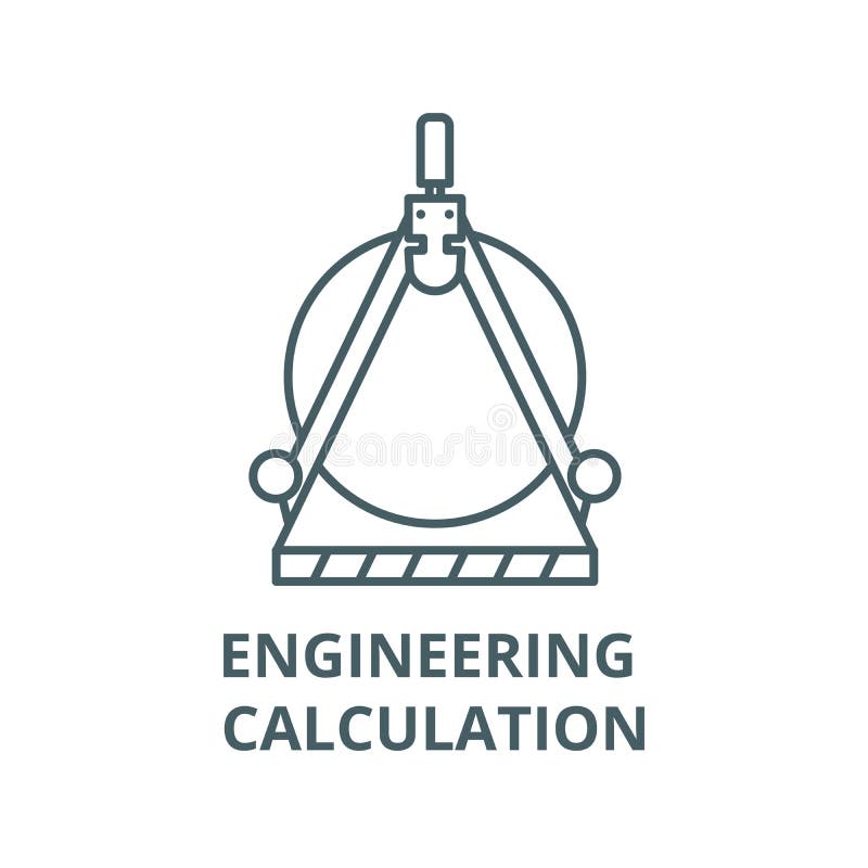 Engineering Calculation Line Icon Concept. Engineering Calculation Flat ...