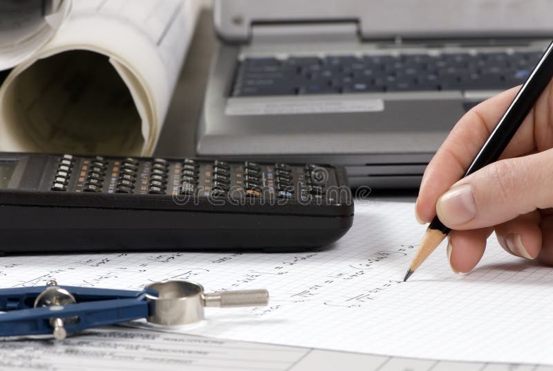Engineering Calculations stock photo. Image of notes, construct - 2216694