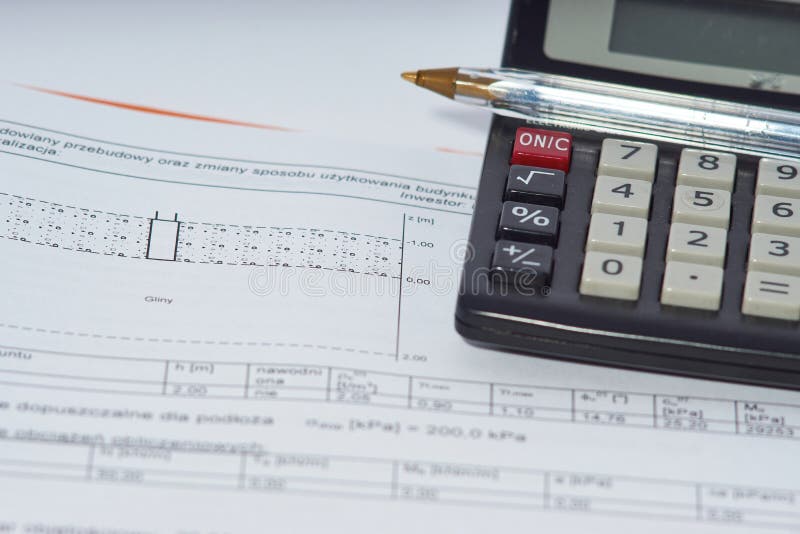 Engineering calculations stock image. Image of office - 87311707