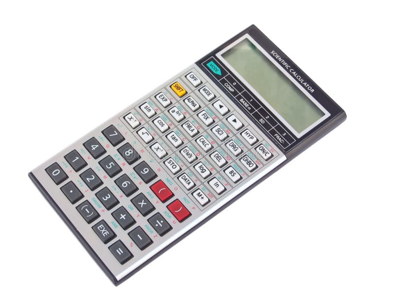 Engineering Calculator Isolated on a White Background Stock Image ...
