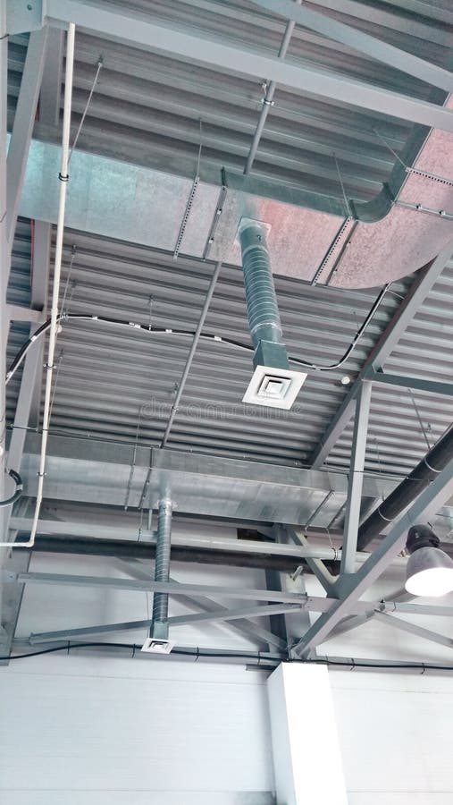 The Ceiling Of The Production Room In The Factory Stock Photo - Image ...
