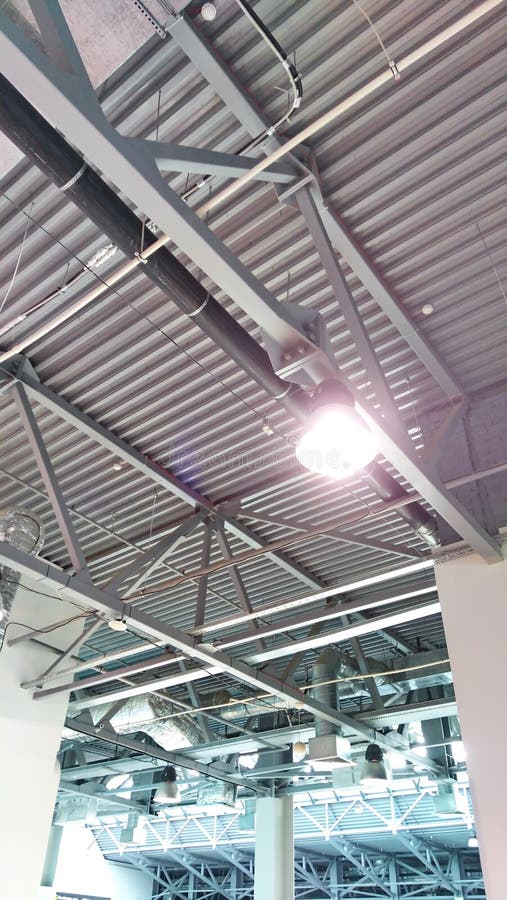 Engineering Ceiling Systems Indoors Stock Photo - Image of building ...