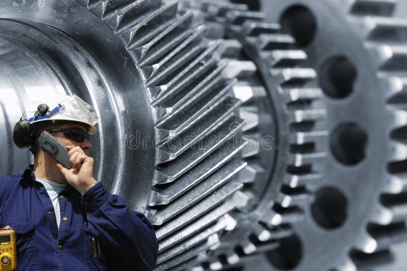 Engineer and gears stock image. Image of metal, apparatus - 3304517