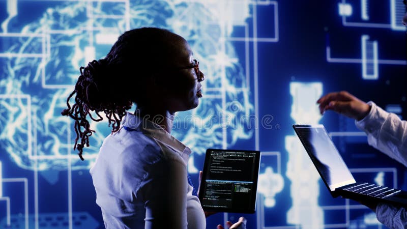 Supervisor Overseeing AI Systems Stock Video - Video of programming ...