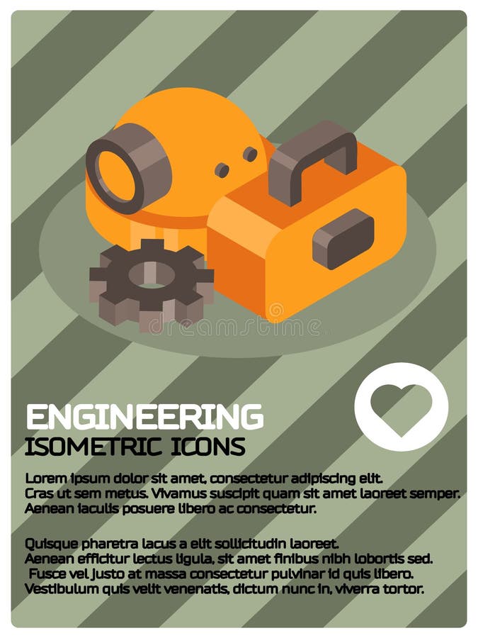 Engineering Color Isometric Poster Stock Vector - Illustration of icon ...