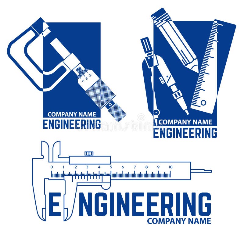 Engineering Company Logo Template. Stock Vector - Illustration of logo ...