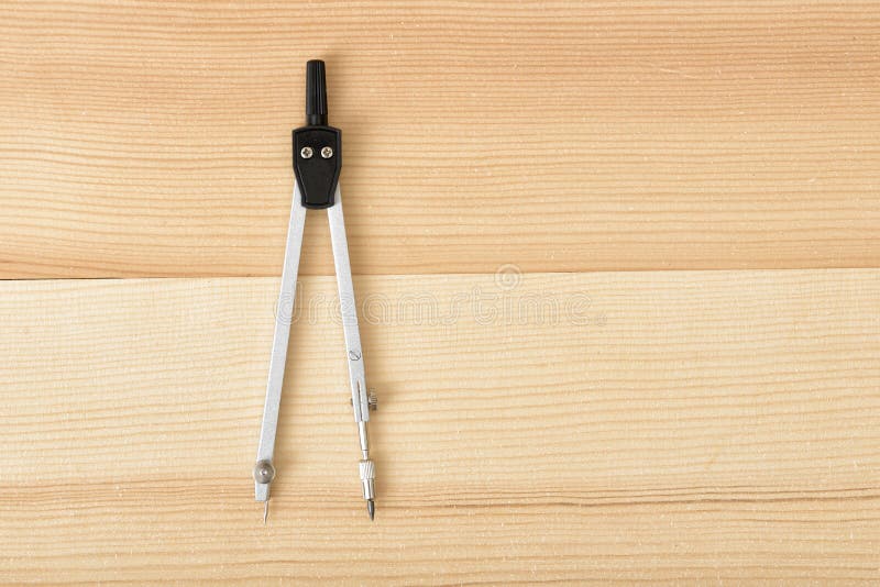 Engineering Compass is on Building Plan. Stock Image - Image of ...