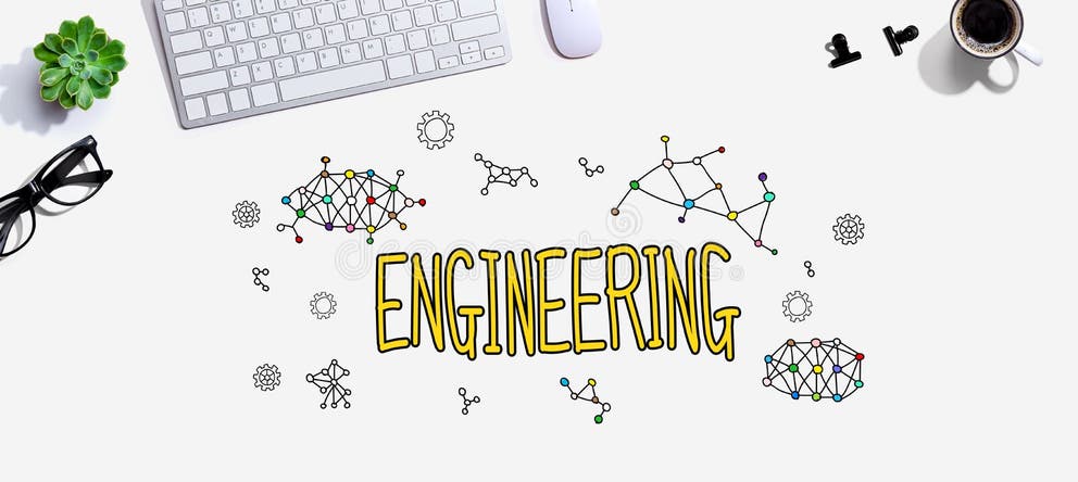 Engineering with a Computer Keyboard Stock Image - Image of mechanic ...