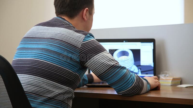 Engineering Computer Modeling Stock Footage - Video of working ...