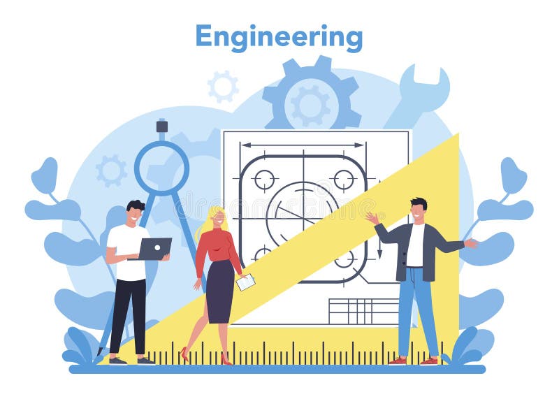 Engineering Concept. Technology and Science Stock Vector - Illustration ...