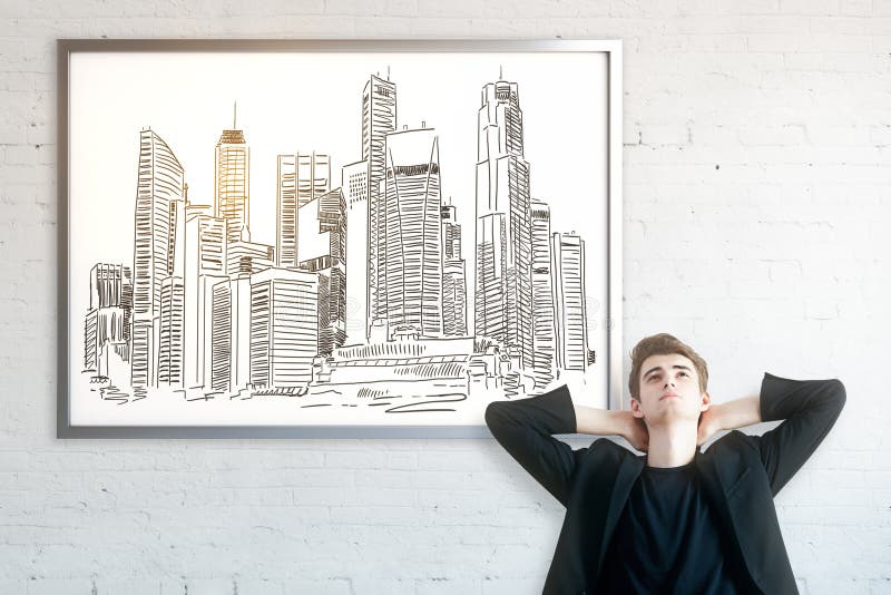 Architectural Buildings Draws Stock Image - Image of marker, model ...