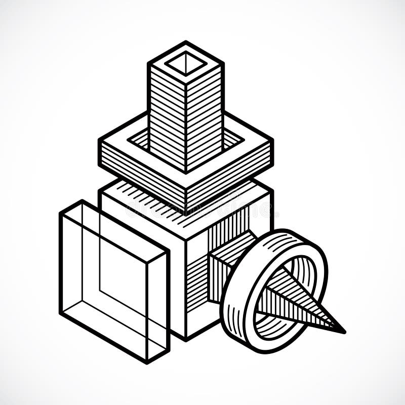 Engineering Construction, Abstract Vector Stock Vector - Illustration ...