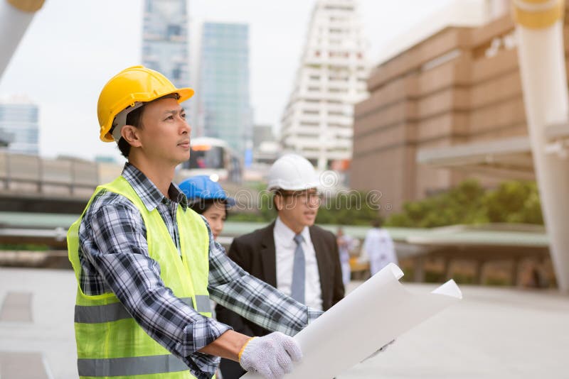 Engineering Construction Concept : Professional Engineer Team Me Stock ...