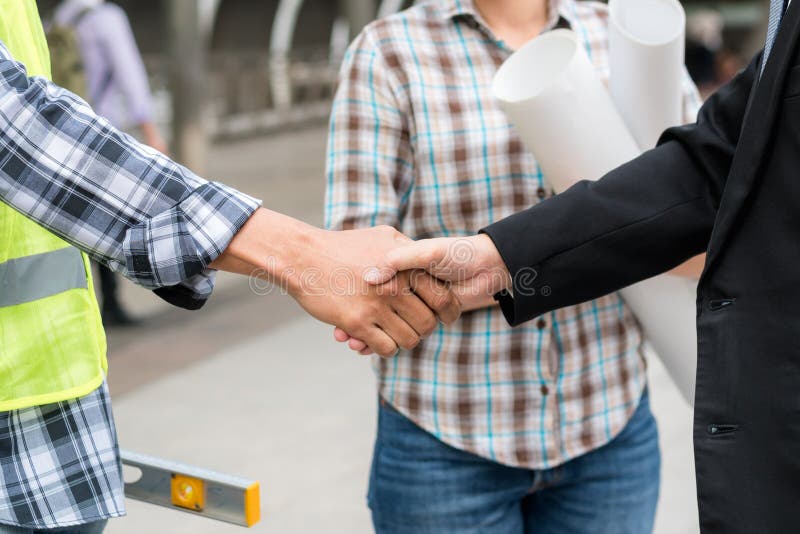 Engineering Construction Teamwork Concept : Professional Engineer Work ...