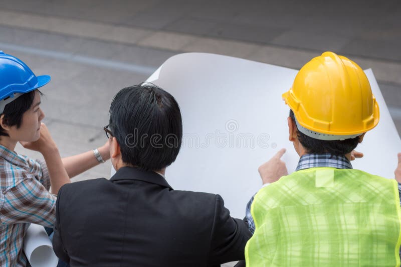 Engineering Construction Teamwork Concept : Professional Engineer Work ...