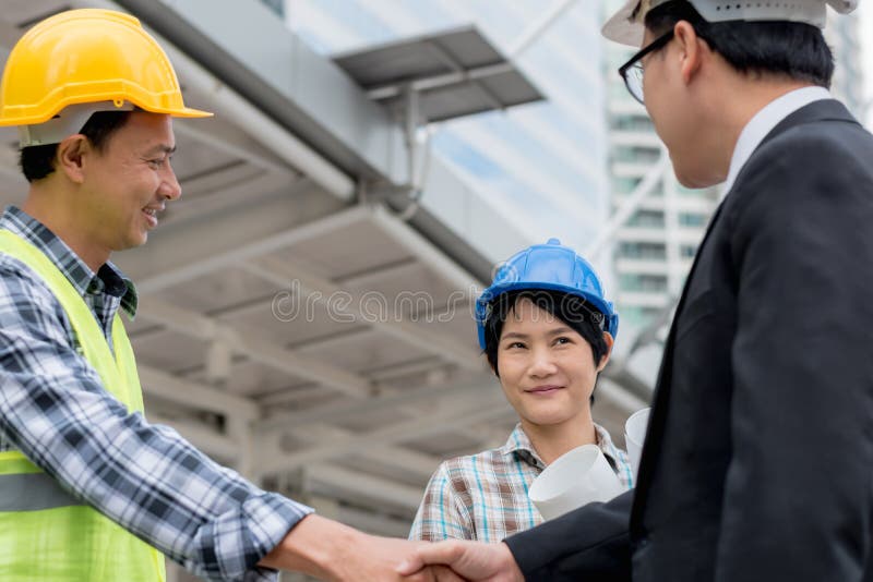 Engineering Construction Teamwork Concept : Professional Engineer Work ...