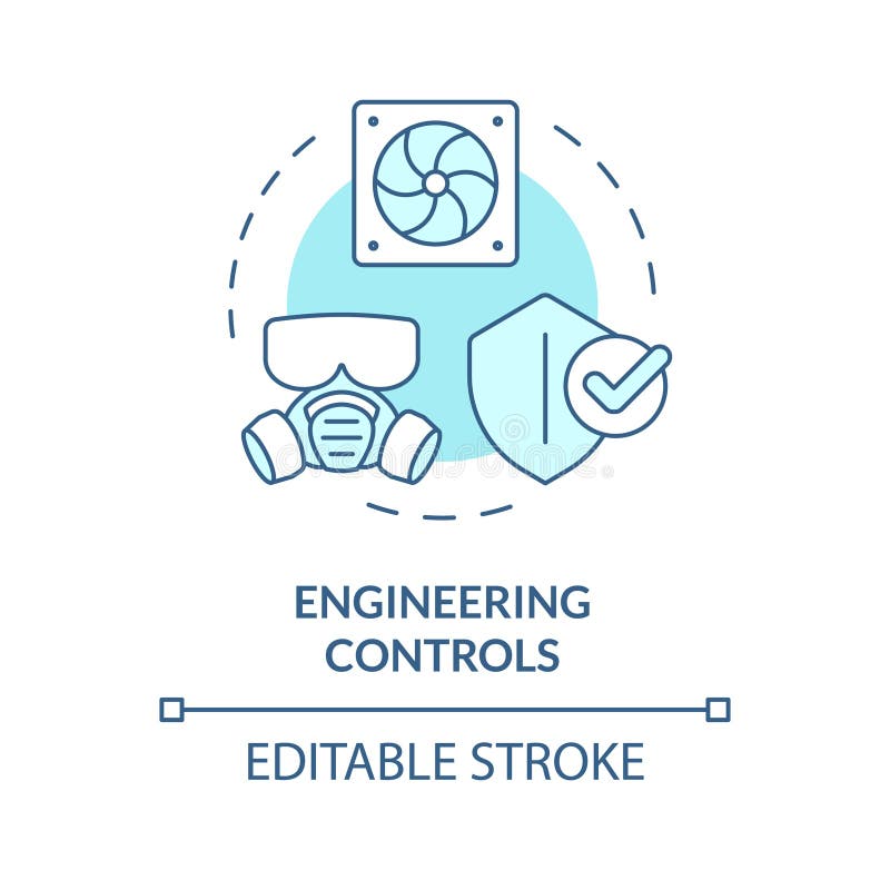 Engineering Controls Soft Blue Concept Icon Stock Vector - Illustration ...