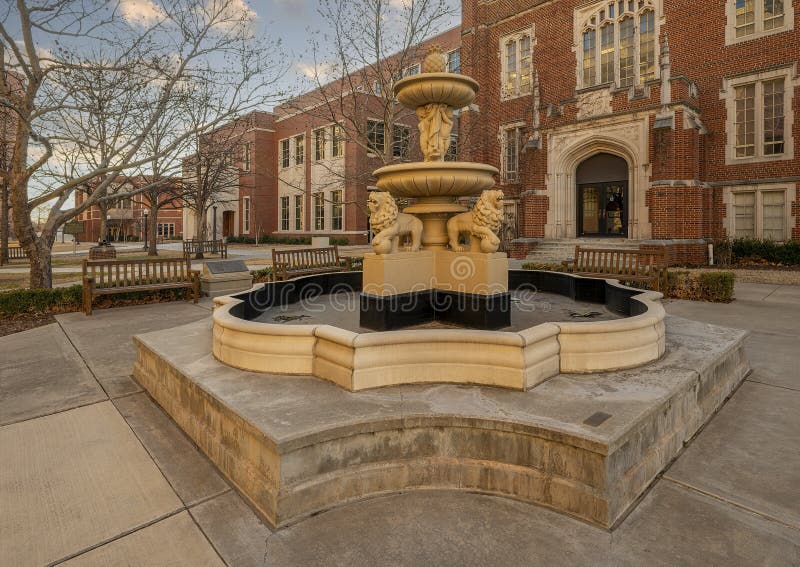 Engineering Courtyard and Fountain on the Campus of the University of ...