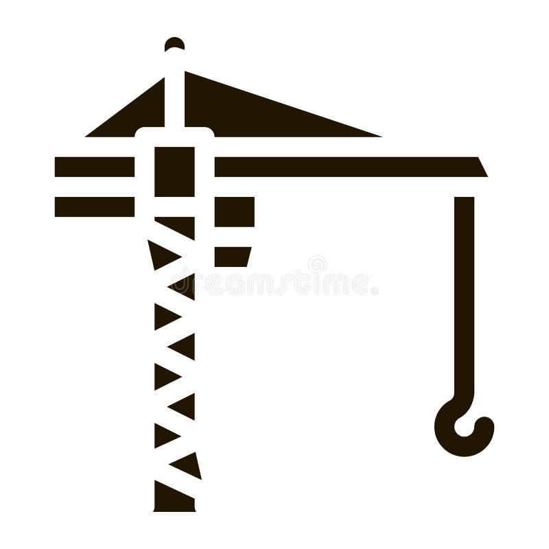 Engineering Crane Icon Vector Glyph Illustration Stock Vector ...