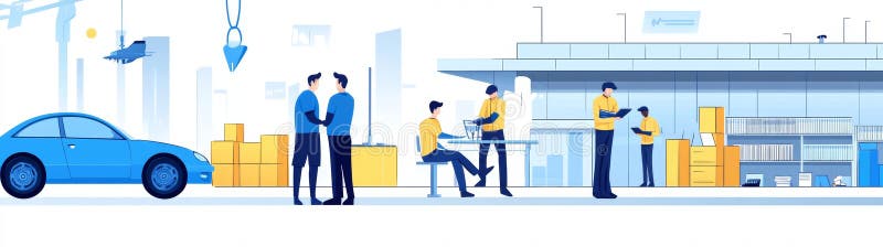 An Engineering Degree Depicted in a Modern, Isolated Cartoon ...