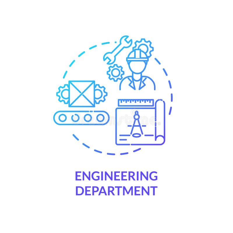 Engineering Department Concept Icon Stock Vector - Illustration of ...