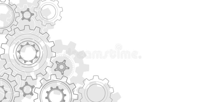 Engineering Design of Gears.Technical Drawing Background .Rotating ...
