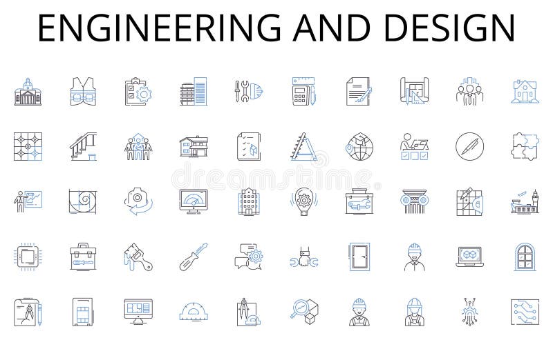 Engineering and Design Line Icons Collection. Global, Internet ...