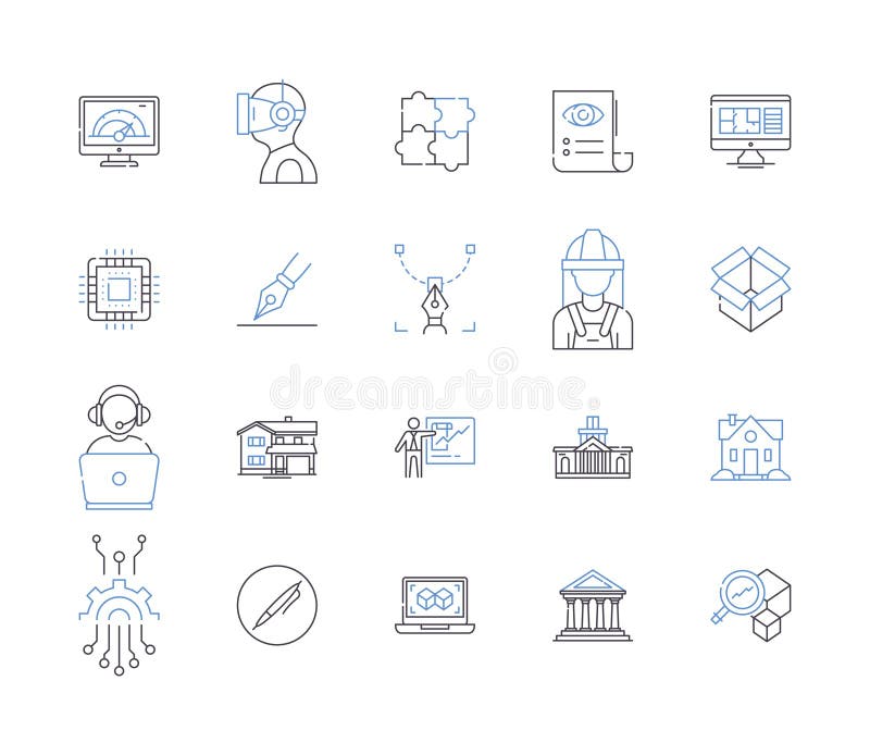 Engineering and Design Outline Icons Collection. Engineering, Design ...