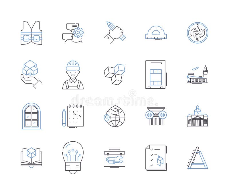 Engineering and Design Outline Icons Collection. Engineering, Design ...