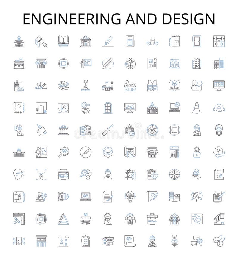 Engineering and Design Outline Icons Collection. Engineering, Design ...