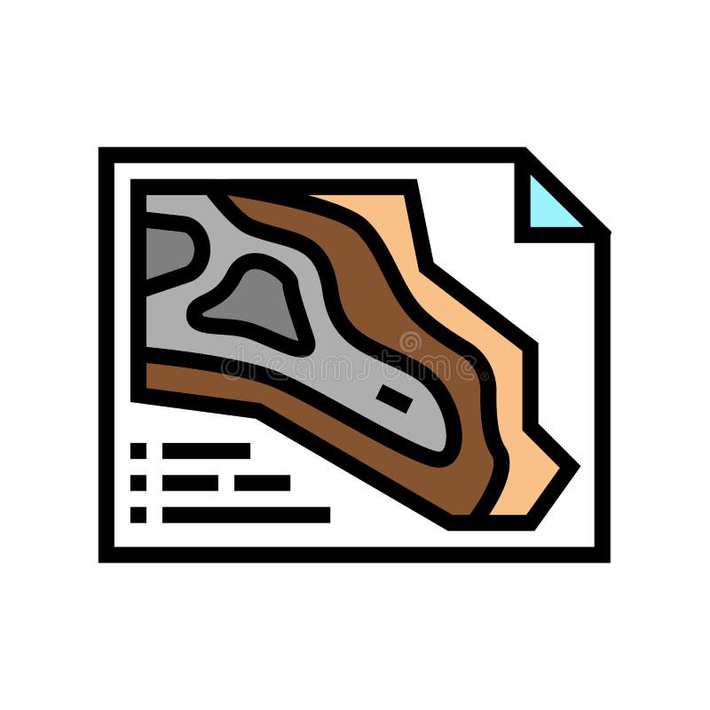 Engineering and Design Quarry Mining Color Icon Vector Illustration ...