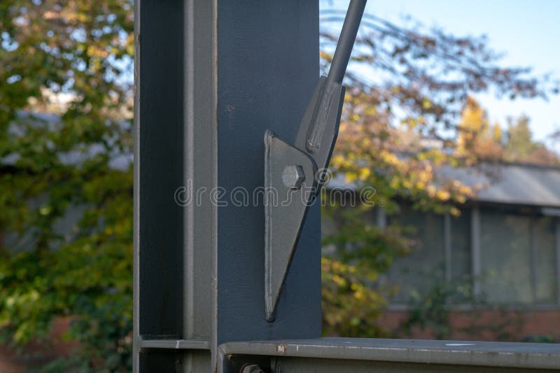 Engineering Design with Steel Pillar. Stock Image - Image of flange ...