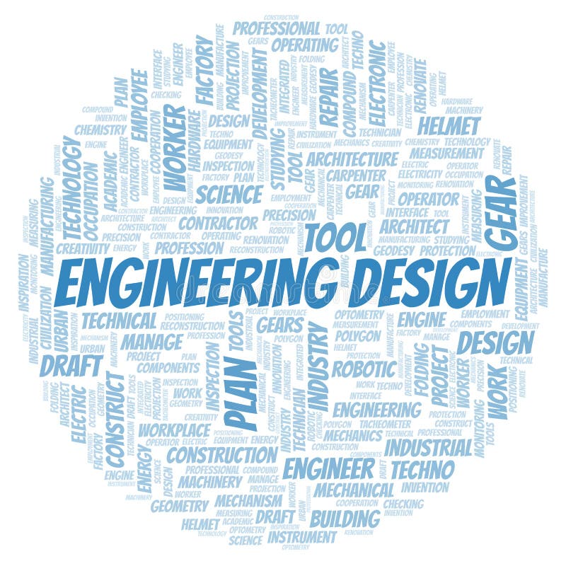 Engineering Design Typography Word Cloud Create with the Text only ...