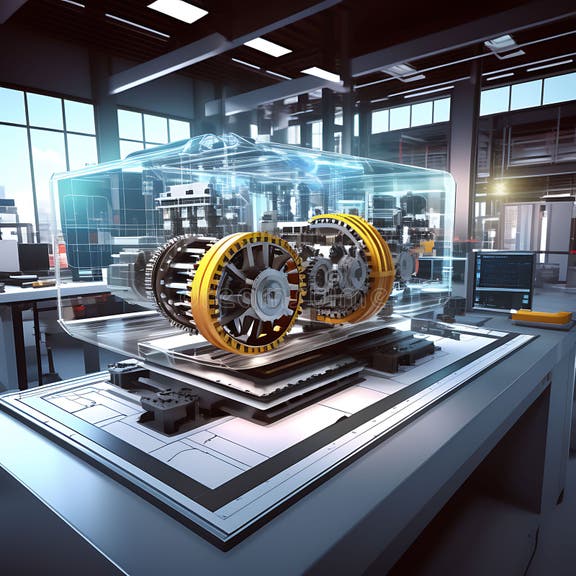 Engineering Designer Designing in 3D CAD Software Program - Industrial ...