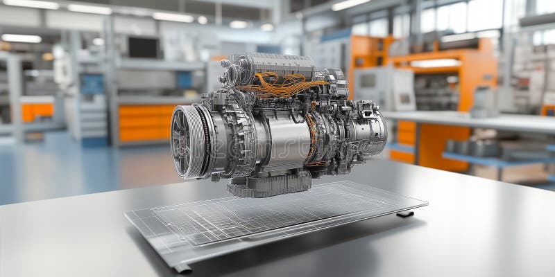 Engineering Designer Using 3D CAD Software in a Modern Office, Creating Innovative and Efficient ...