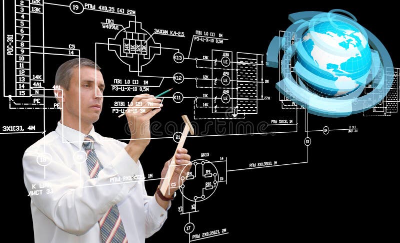 Engineering Communications Designing Technology Stock Image - Image of ...