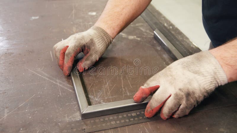 Preparing for Work with Metal in Workshop Stock Image - Image of ...