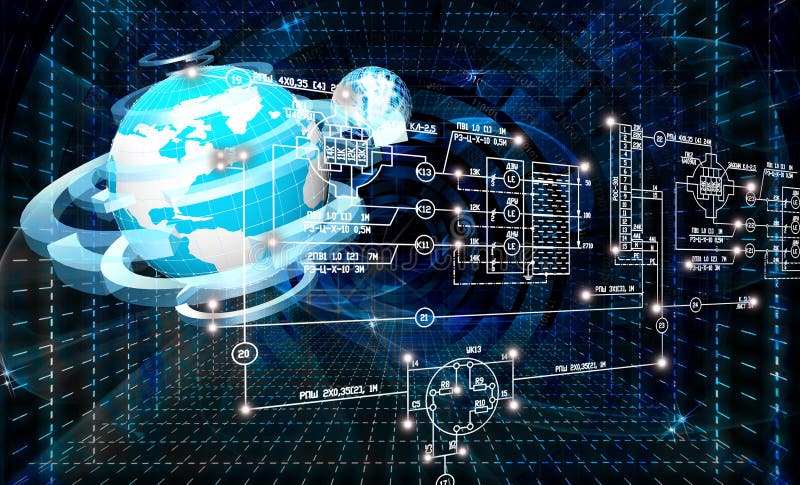 Engineering Designing Connection Tecnology Stock Illustration ...