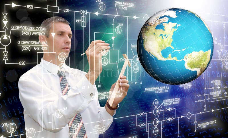 Engineering Designing.Engineer Stock Image - Image of industrial ...