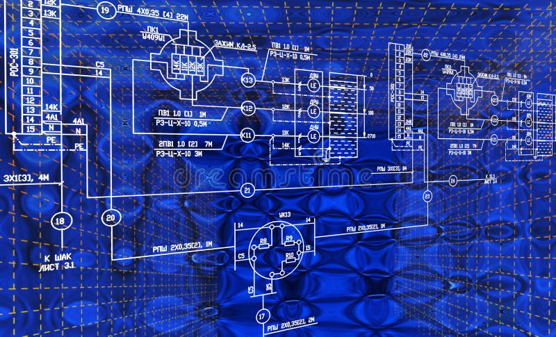 The Engineering Scheme of Automation Stock Illustration - Illustration ...