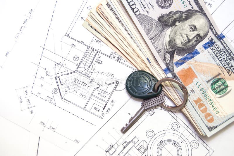 Engineering Detail Drawings for Background Stock Image - Image of ...