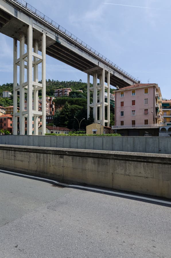 Pillars and Motorway Bridge Stock Photo - Image of ligurian, motorway ...
